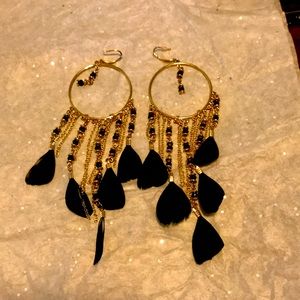Jewelry | Gold Feather Hoops | Poshmark